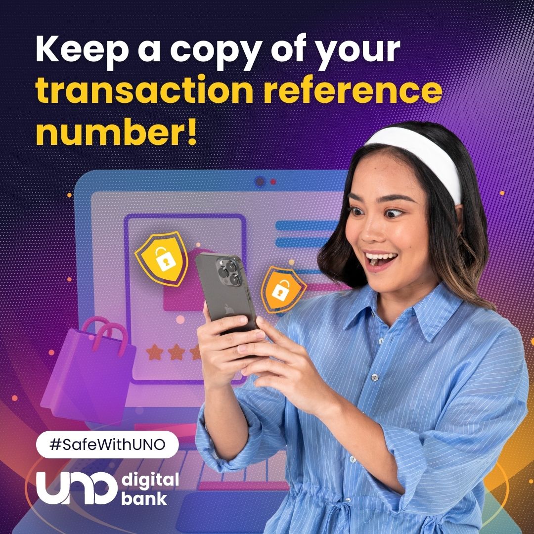 Save your transaction reference number! - UNOBank